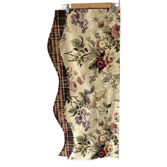 Waverly | Accents | Waverly Norfolk Rose Valance Curtain Floral Plaid ...